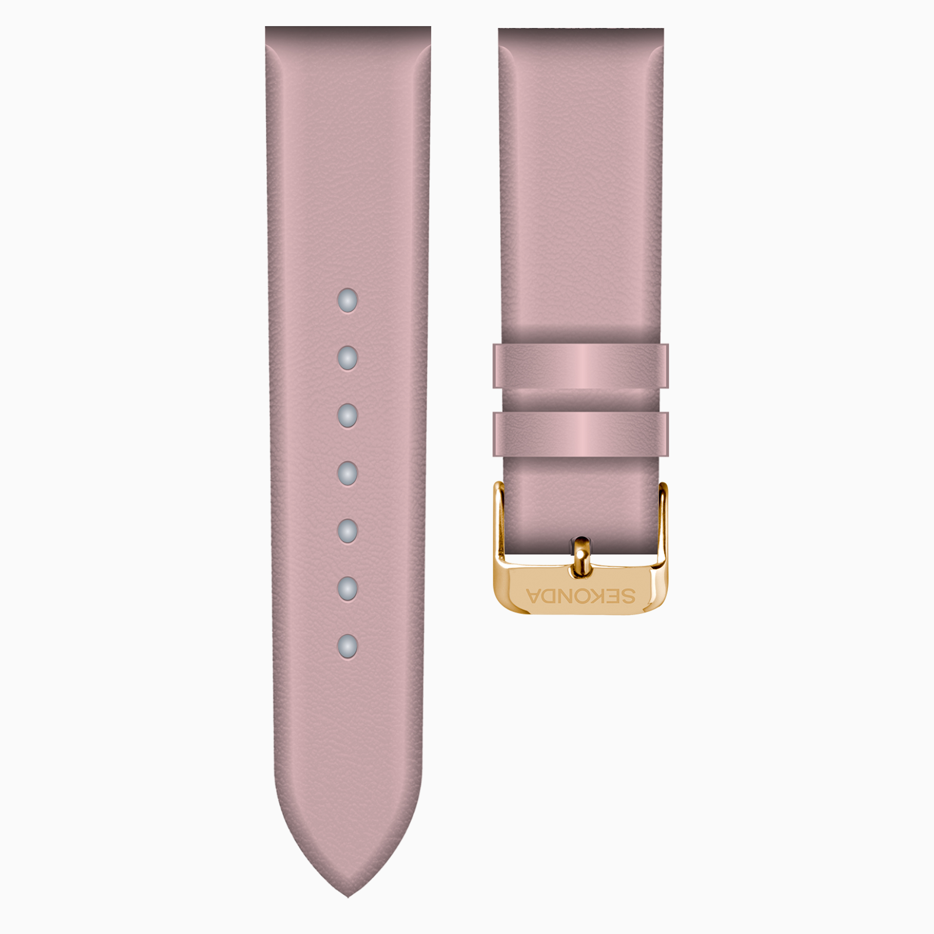 Light Pink 18mm Faux Leather Watch Strap For Rose Gold Buckle Sekonda ...