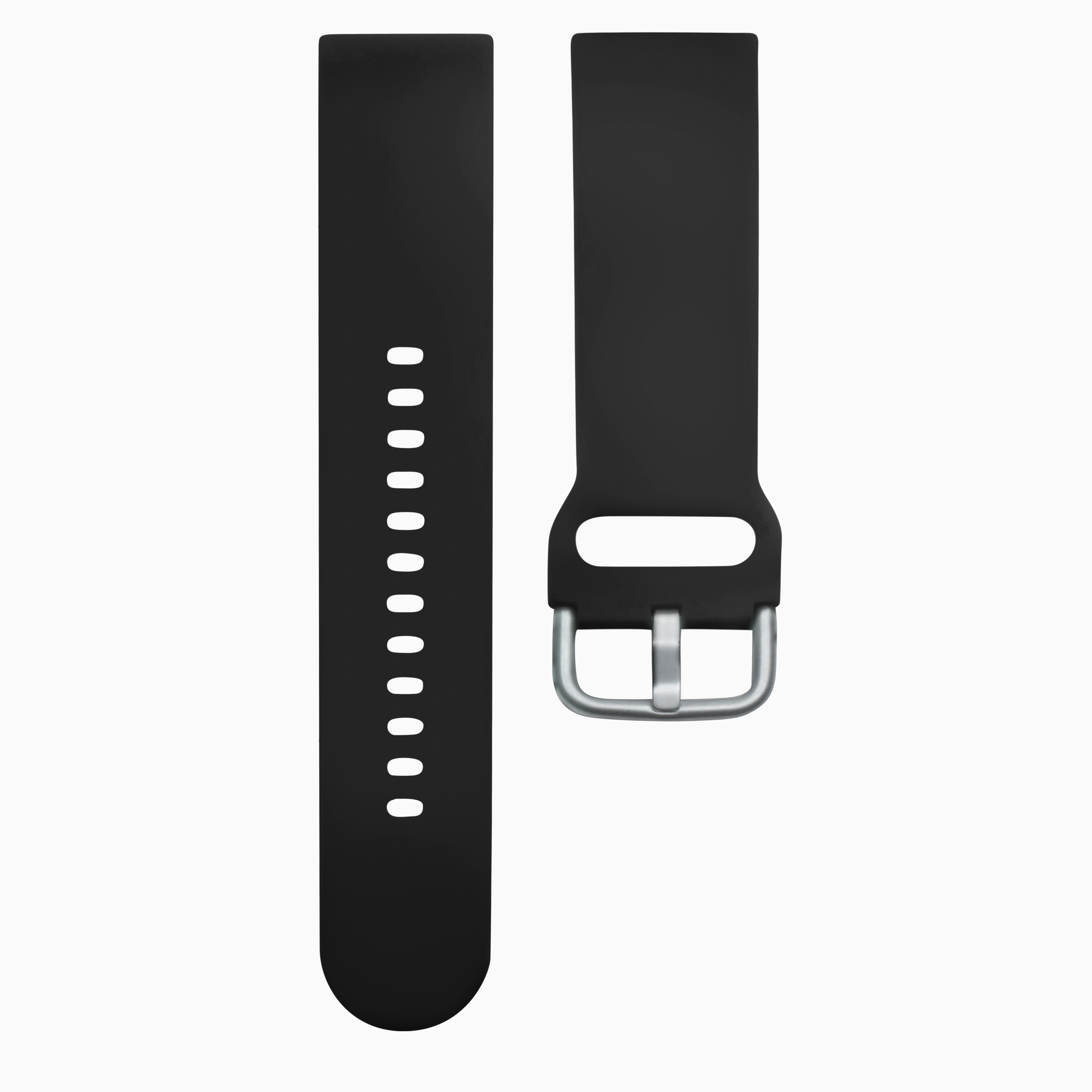 Black Silicone 20mm Strap
