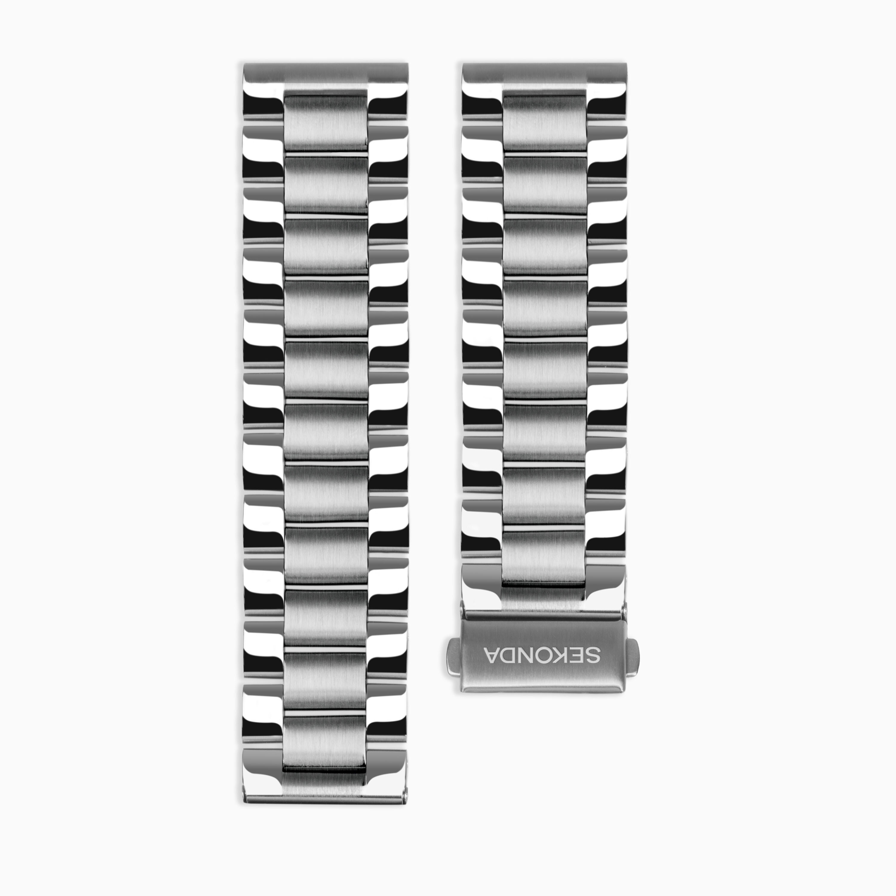 Silver Stainless Steel 22mm Bracelet For Sekonda Smart Watch