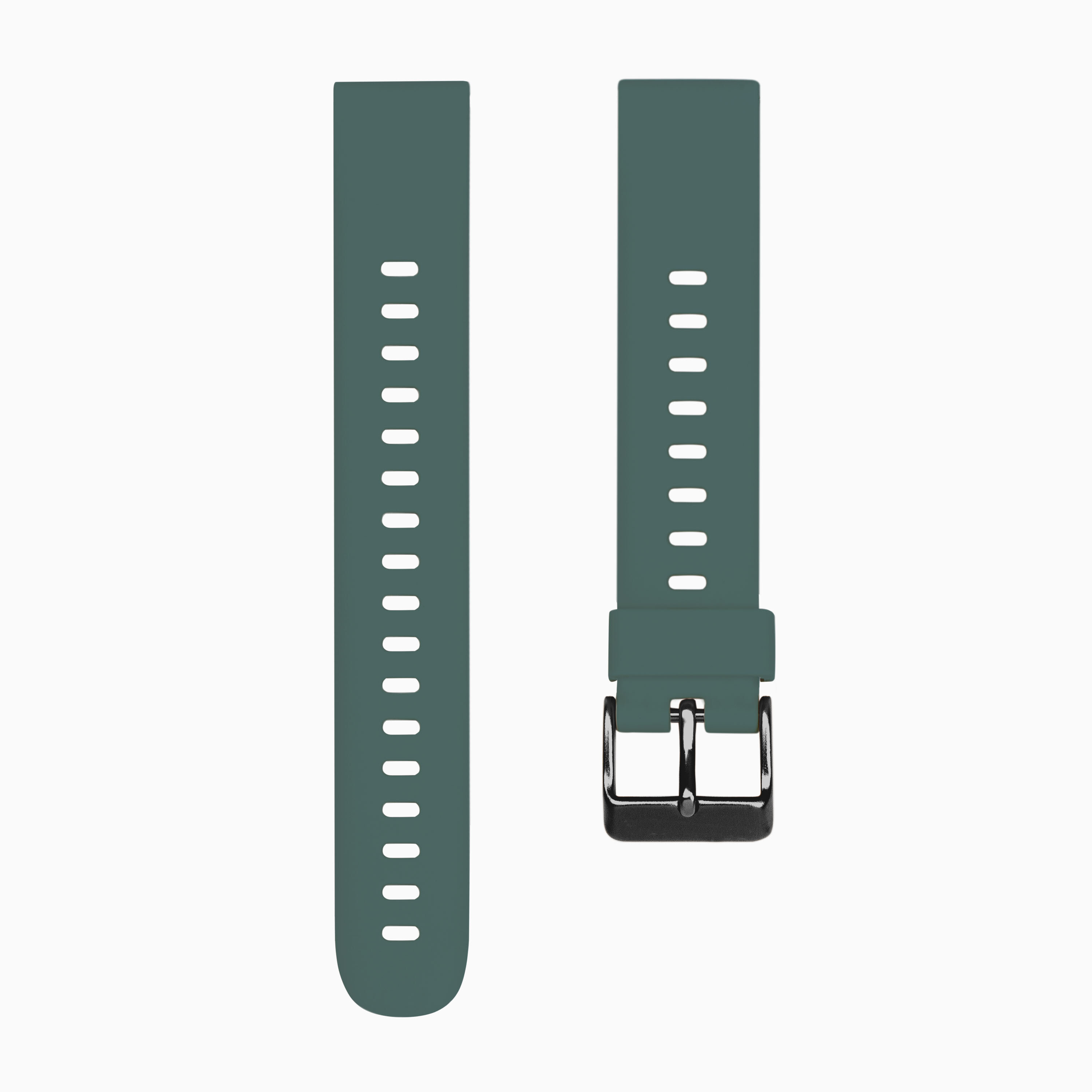 Dark Green Silicone 16mm Watch Strap