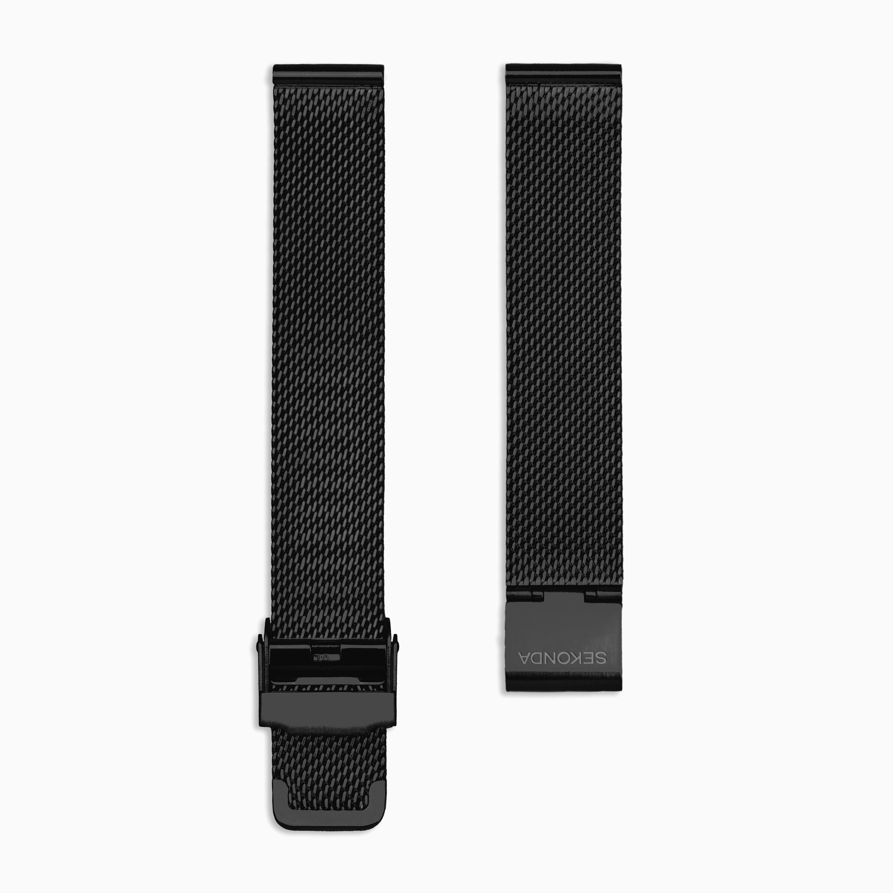 Black Mesh 16mm Strap